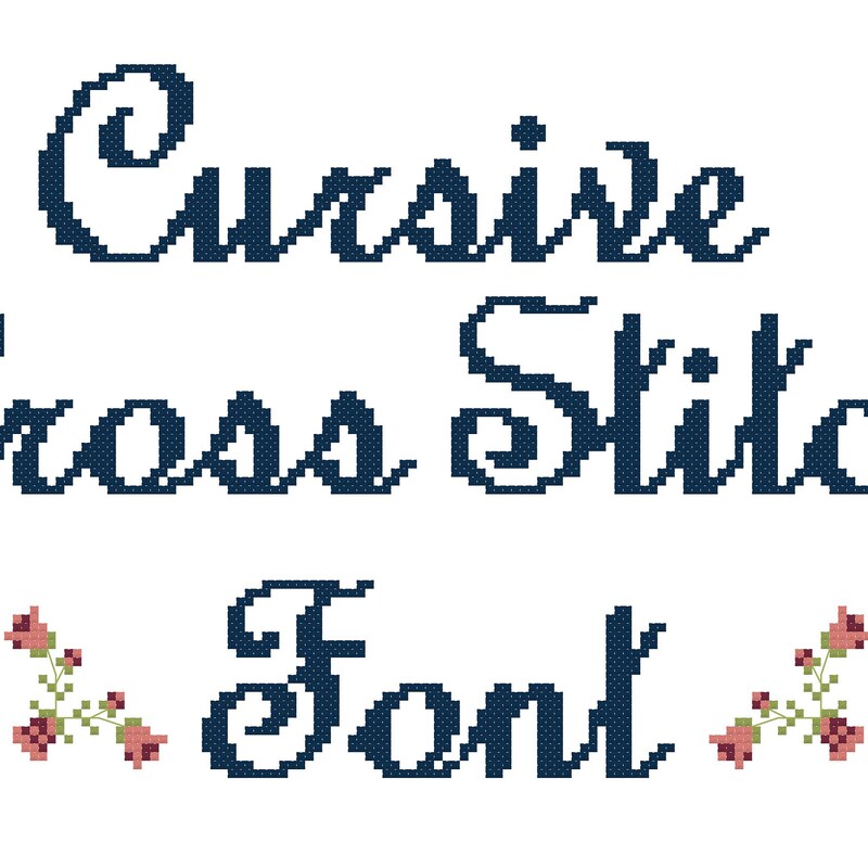 Cursive Cross Stitch - Etsy