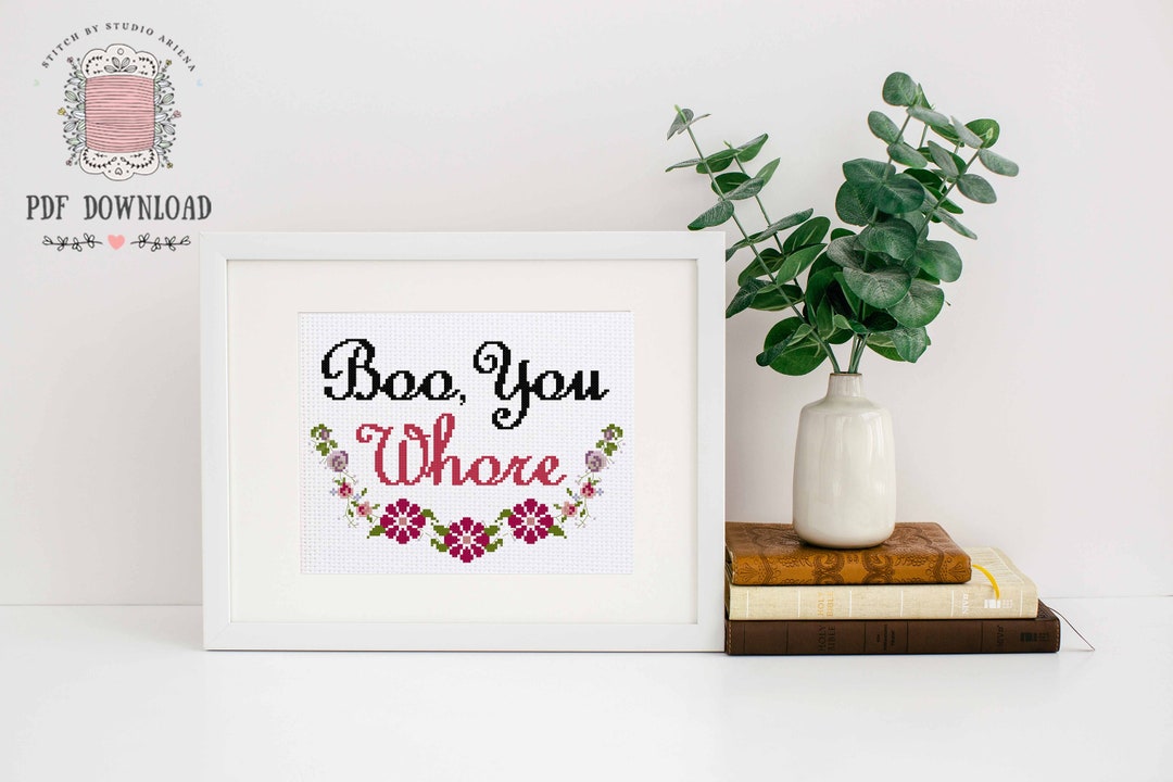 Mean Girls Boo You Wh Quote Cross Stitch PDF Pattern Download - Etsy