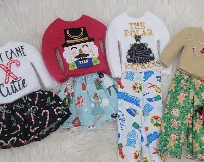 Elf Pajamas, Girl or Boy Elf Sweater ,elf Clothes, Shelf Elf, Clothes ...