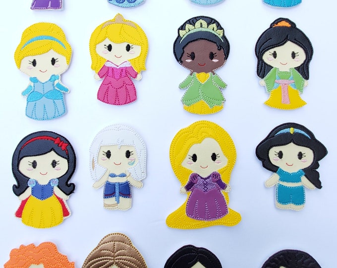 Princess Finger Puppets Set and Case - Etsy