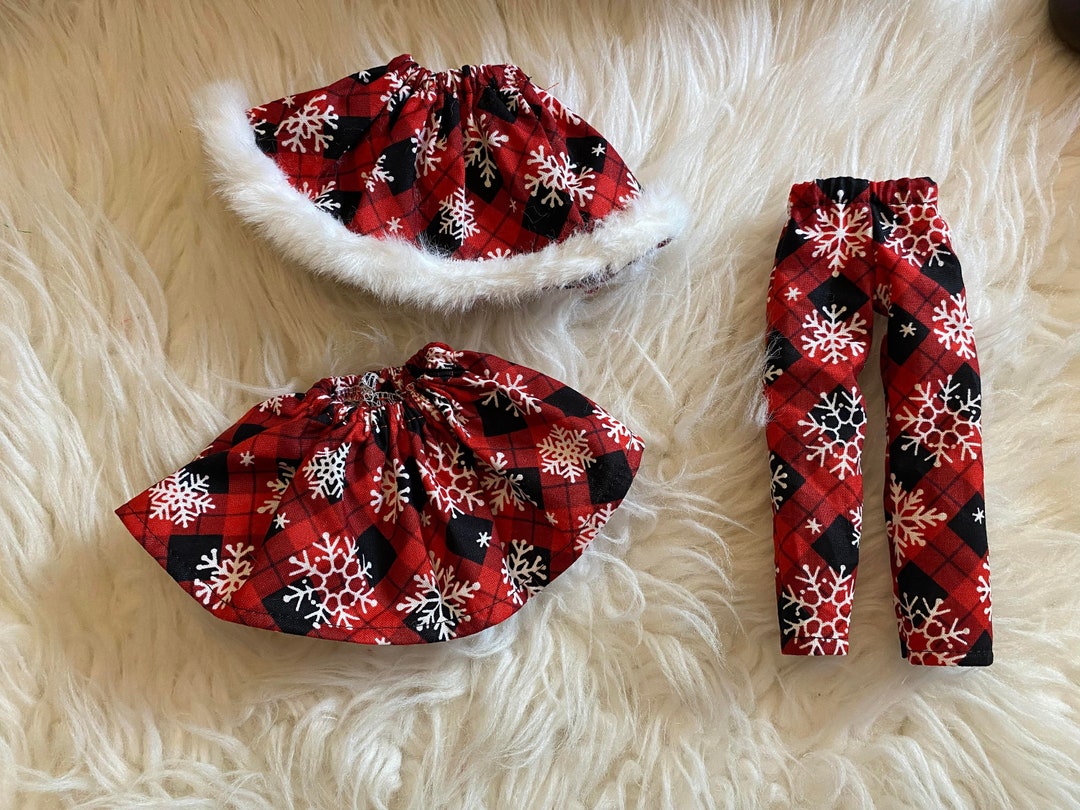 Snowflake Elf Pants, Elf Skirt,12 Inch Elf Doll, Christmas Doll - Etsy