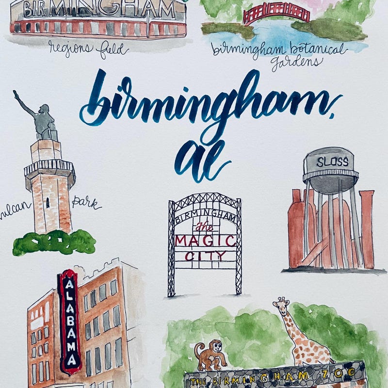 Birmingham Alabama Prints - Etsy