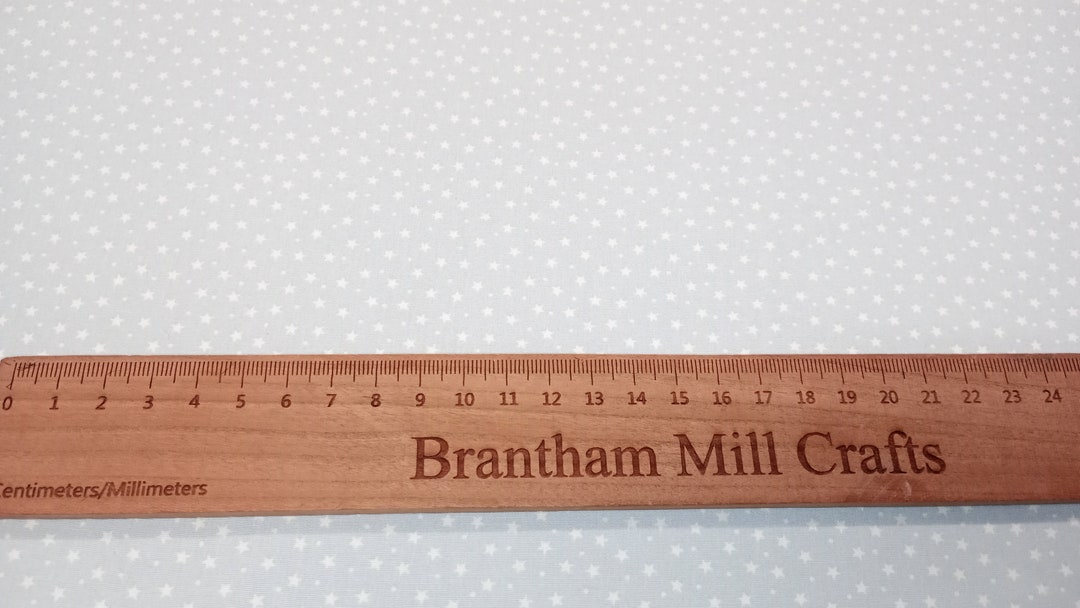 Rose & Hubble, Powder Blue Star Fabric, 110cm Width, 100% Cotton Poplin ...