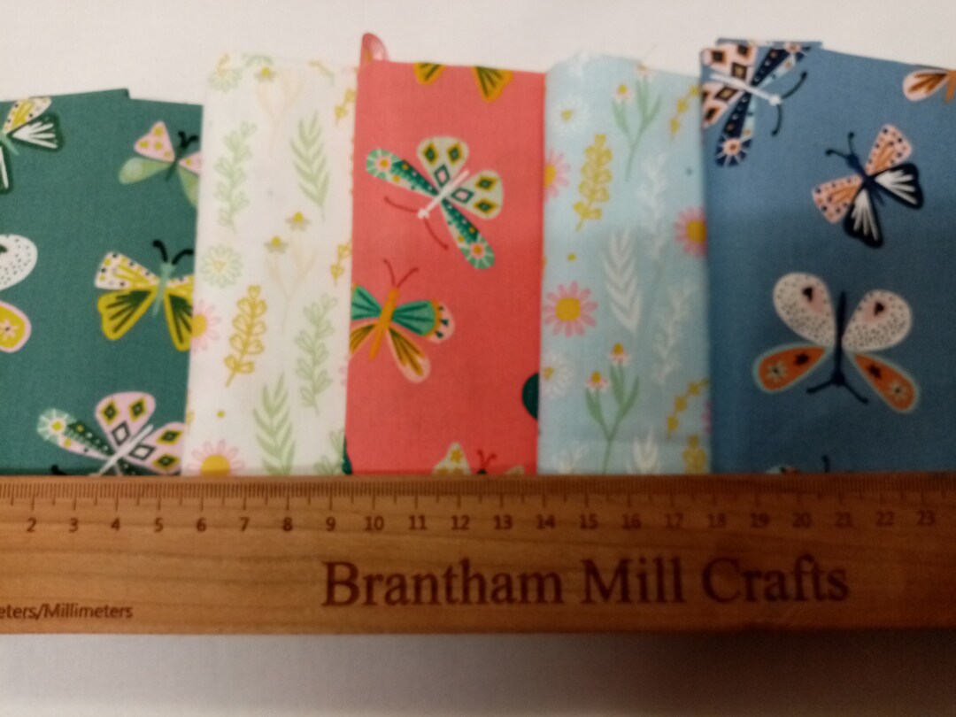 Butterfly and Flower Cotton Fat Quarter Bundle - Etsy
