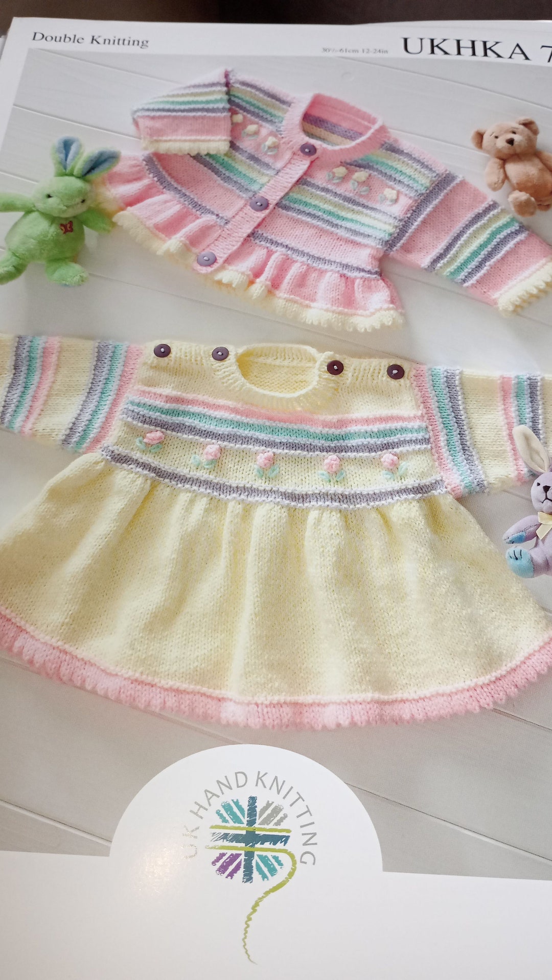 DK Baby Dress and Cardigan Knitting Pattern - Etsy