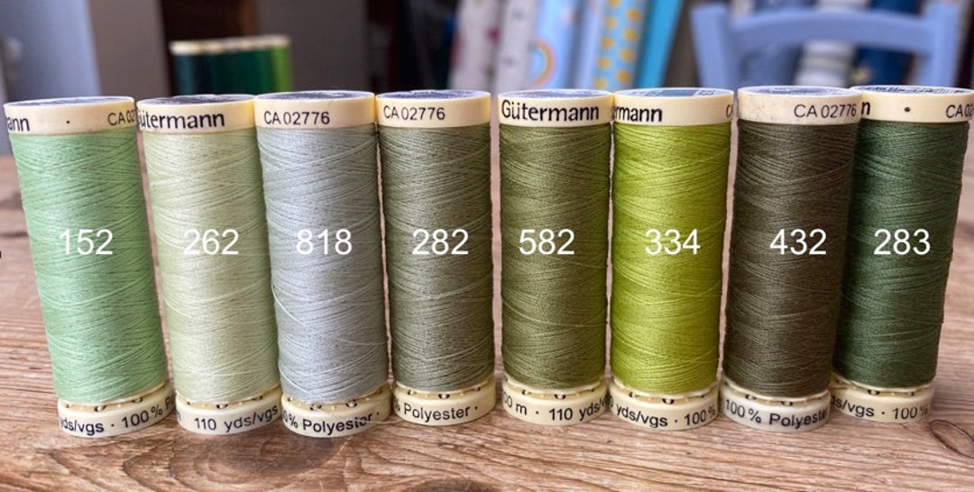 Gutterman Sew All Thread, 100% Polyester, 100metres, Green - Etsy UK