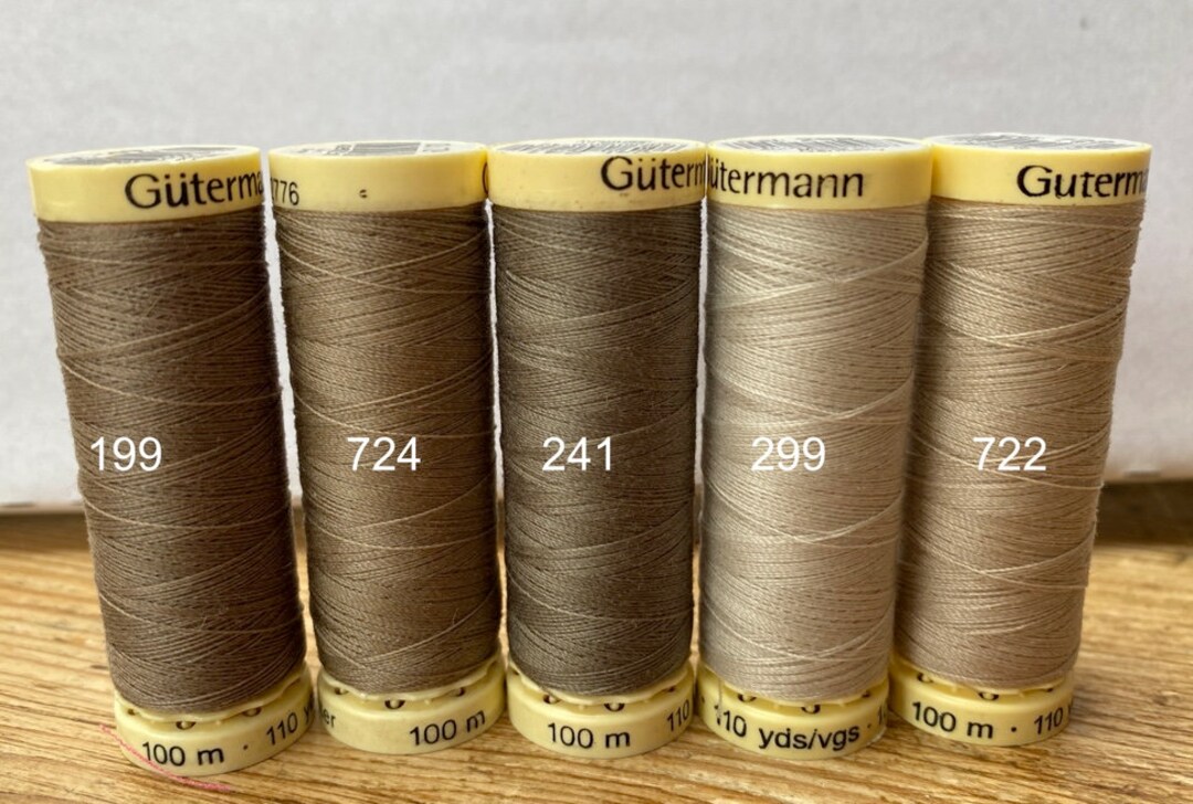 Gutterman Sew All Thread, 100% Polyester, 100metres, Neutral Threads - Etsy