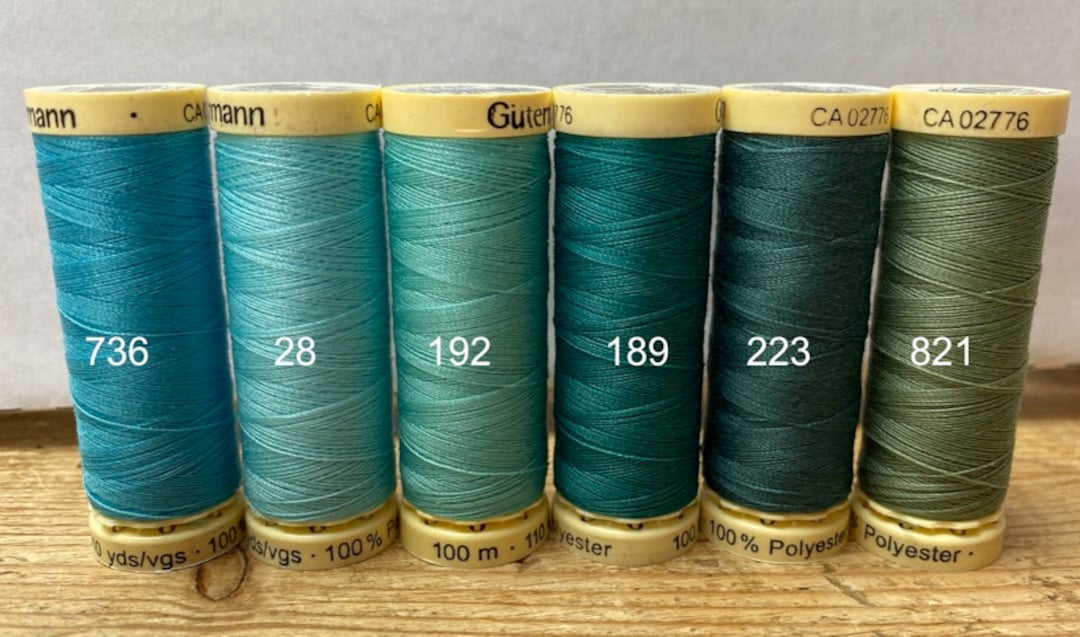 Gutterman Sew All Thread, 100% Polyester, 100metres, Sewing, Aqua ...