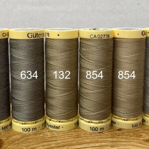 Gutterman Sew All Thread, Grey Neutral Threads, 100% Polyester ...