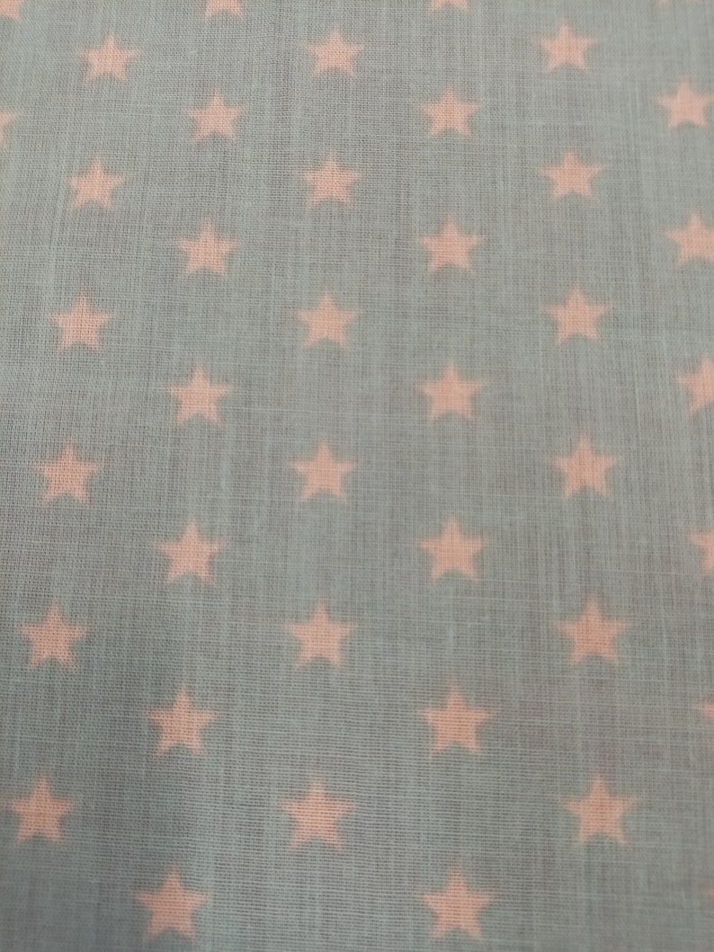 Blue and White Star Print Fabric, Poly Cotton PER HALF METRE - Etsy