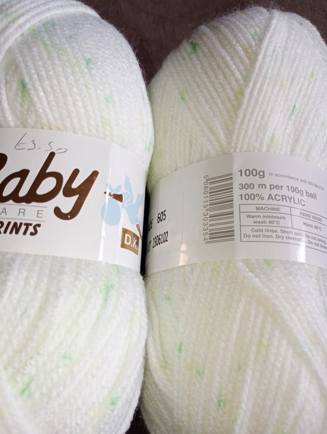 Woolcraft Baby Care Prints, Double Knitting Wool, Shade 605 Lemon and ...