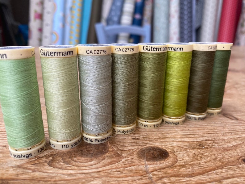 Gutterman Sew All Thread 100% Polyester 100metres Green - Etsy UK