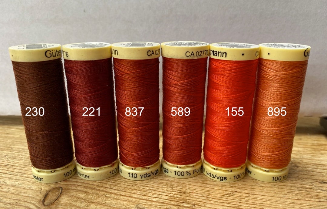 Gutterman Sew All Thread, Orange Tones, 100% Polyester, 100metres - Etsy
