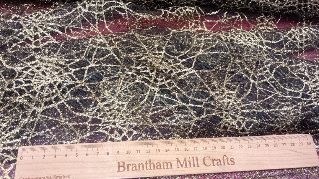 Metallic Net, Black/gold 147 Cm Width, PER HALF METRE - Etsy UK