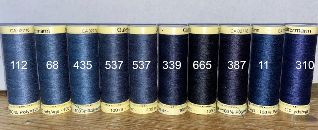 Gutterman Sew All Thread, Navy Threads, 100% Polyester, 100metres - Etsy