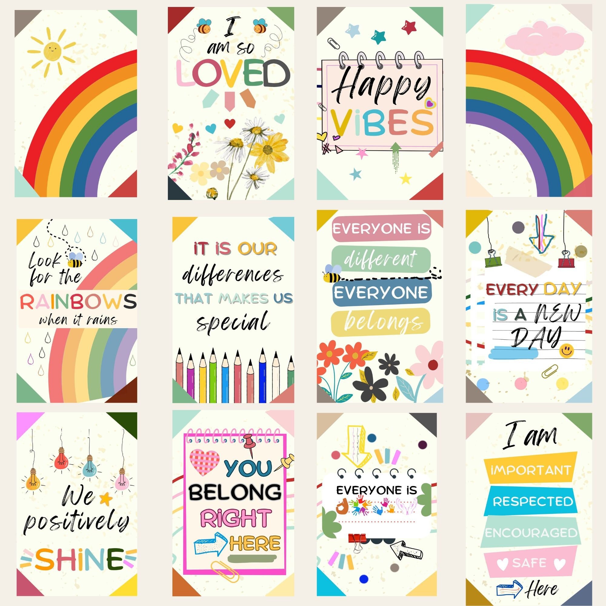 Affirmations for Children Poster, Children Affirmation Cards, Poster ...