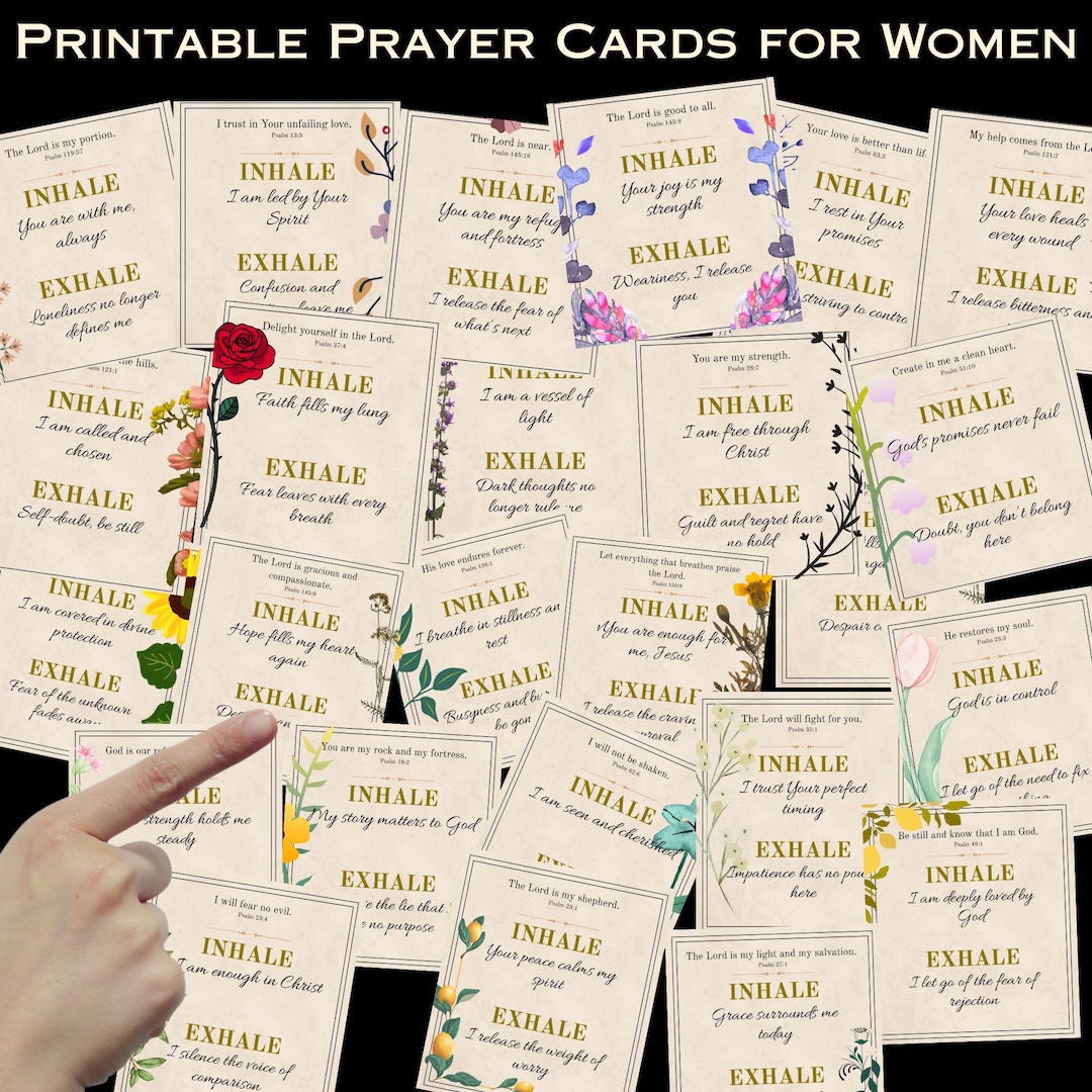 Christian Breath Prayer Cards: Scripture Meditation, Faith-based Self ...