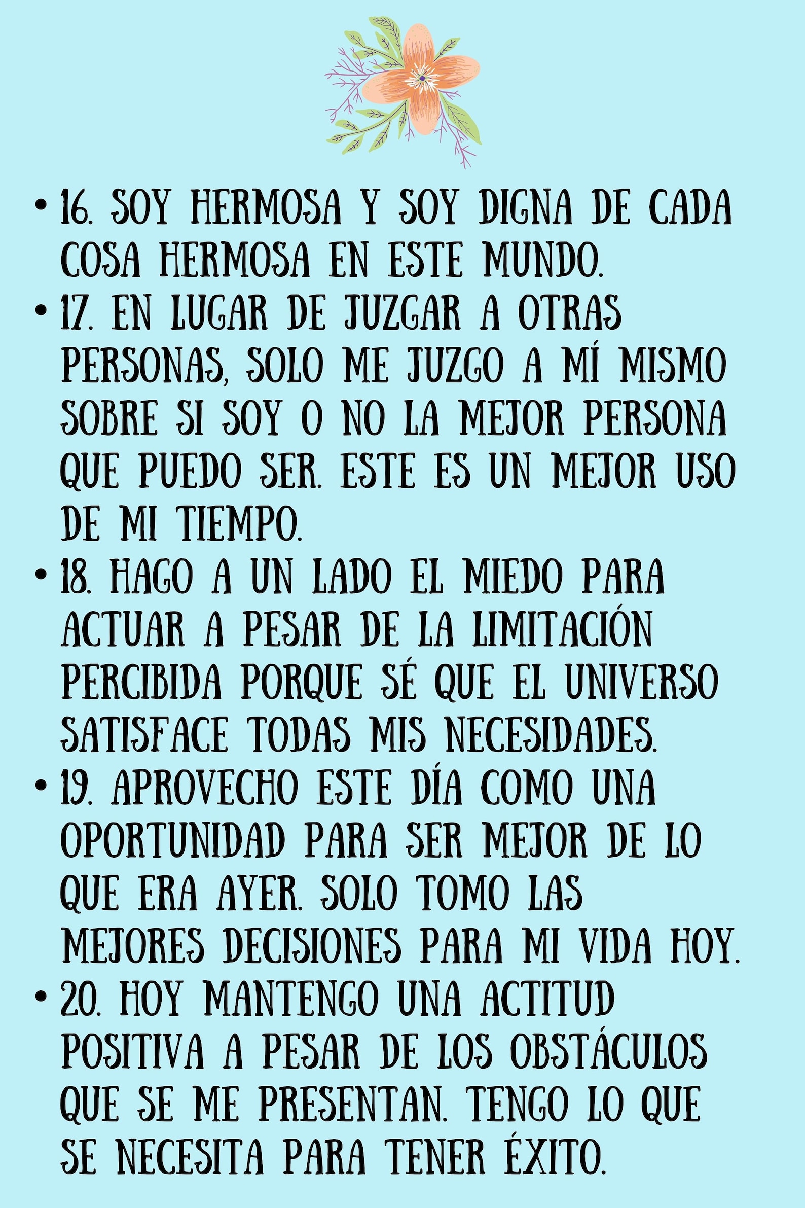 Spanish Affirmation Cards for Women: Positive Daily Mantras (digital ...