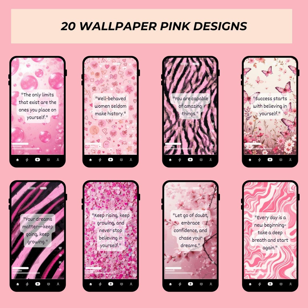 IPhone Aesthetic Pink Wallpaper, Pink iPhone Lockscreen, Bundle ...