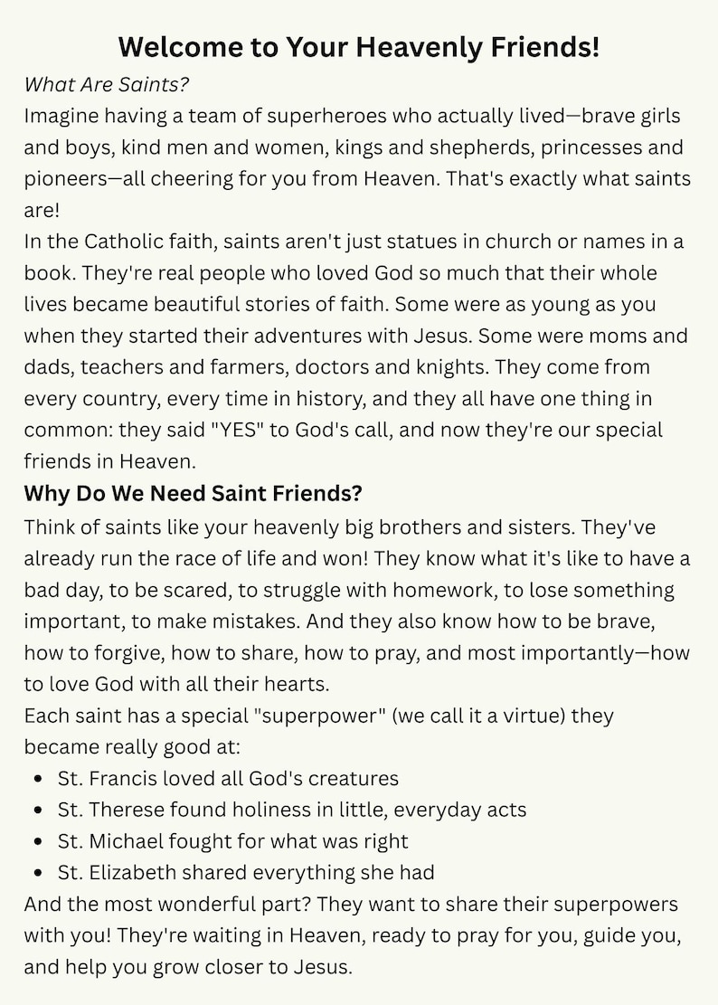 Catholic Saints Cards for Kids | Prayers & Biographies (homeschool ...