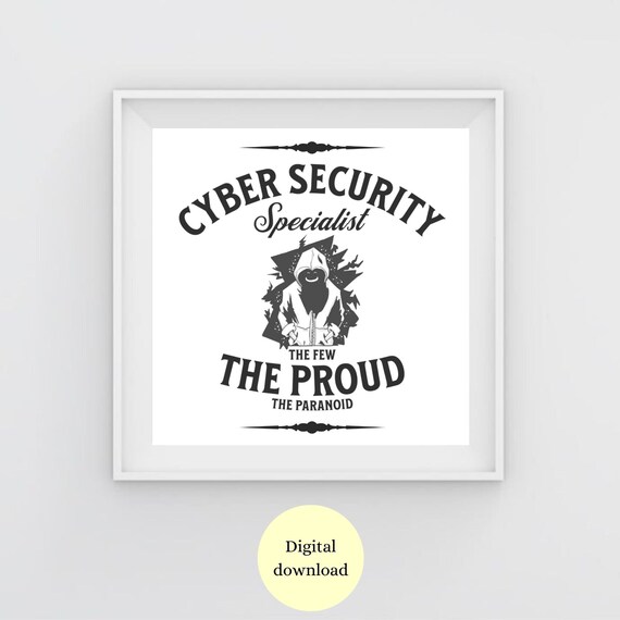 Cyber Security Poster Cybersecurity Printable Wall Art for | Etsy