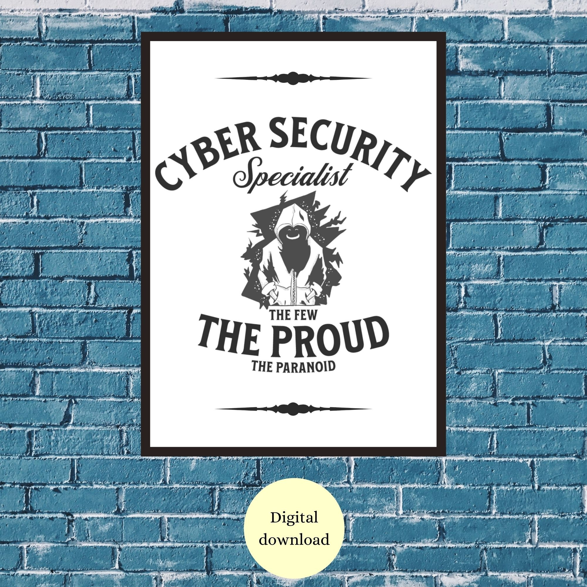Cyber Security Poster - Cybersecurity Printable Wall Art for Home Decor ...