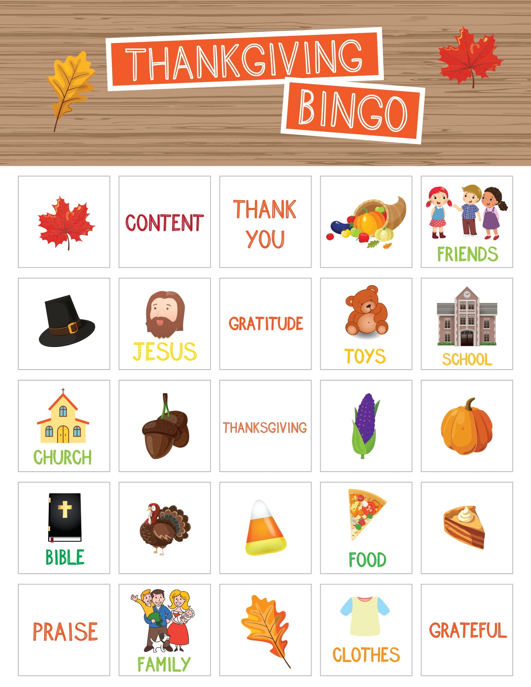 Thanksgiving Bingo Cards, Bible Bingo Printable,bible Bingo for Kids ...