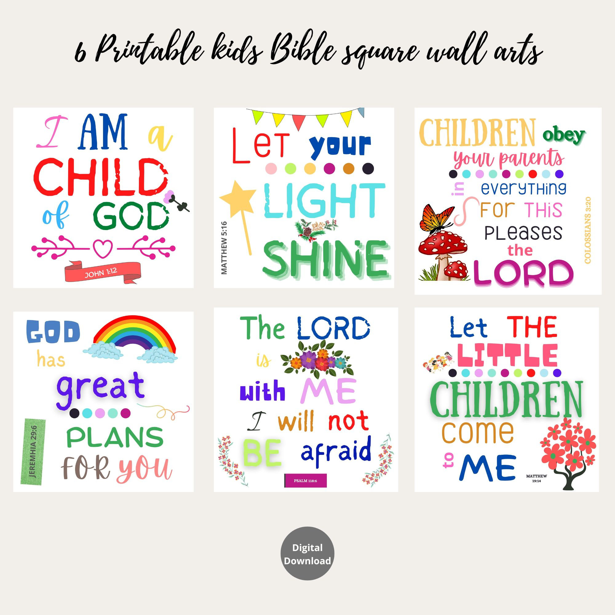 200 Bible Verse Printable Cards, Bookmarks, Wall Art, Tags, Bundle ...