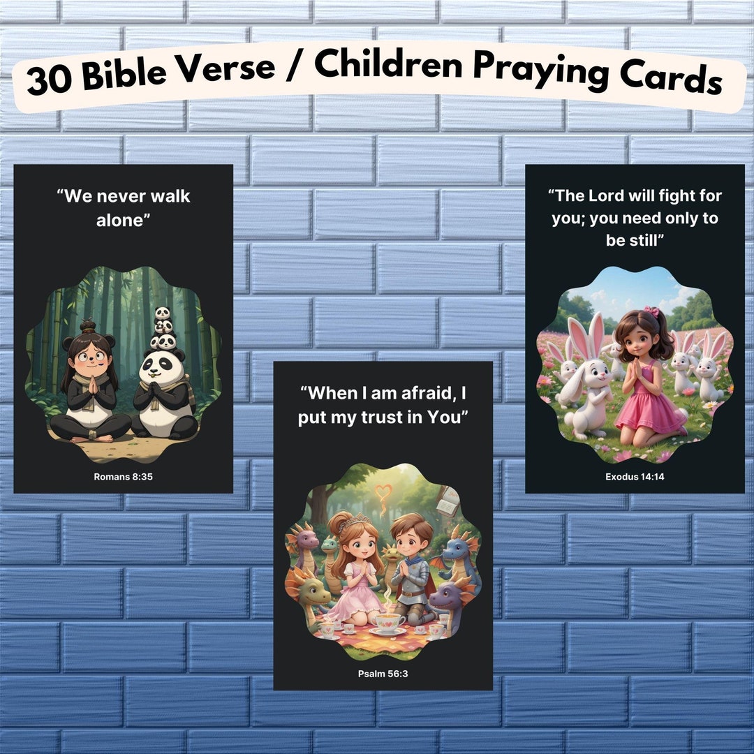 Bible Verse for Children, Bible Cards for Kids, Children Scripture ...