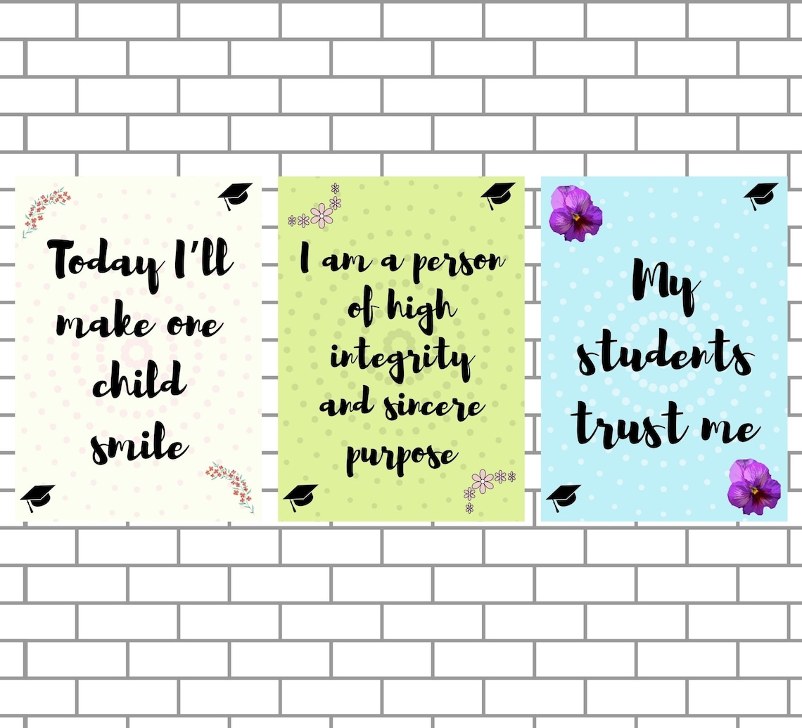 Affirmations for Teachers, Teacher Affirmation Cards, Teacher ...