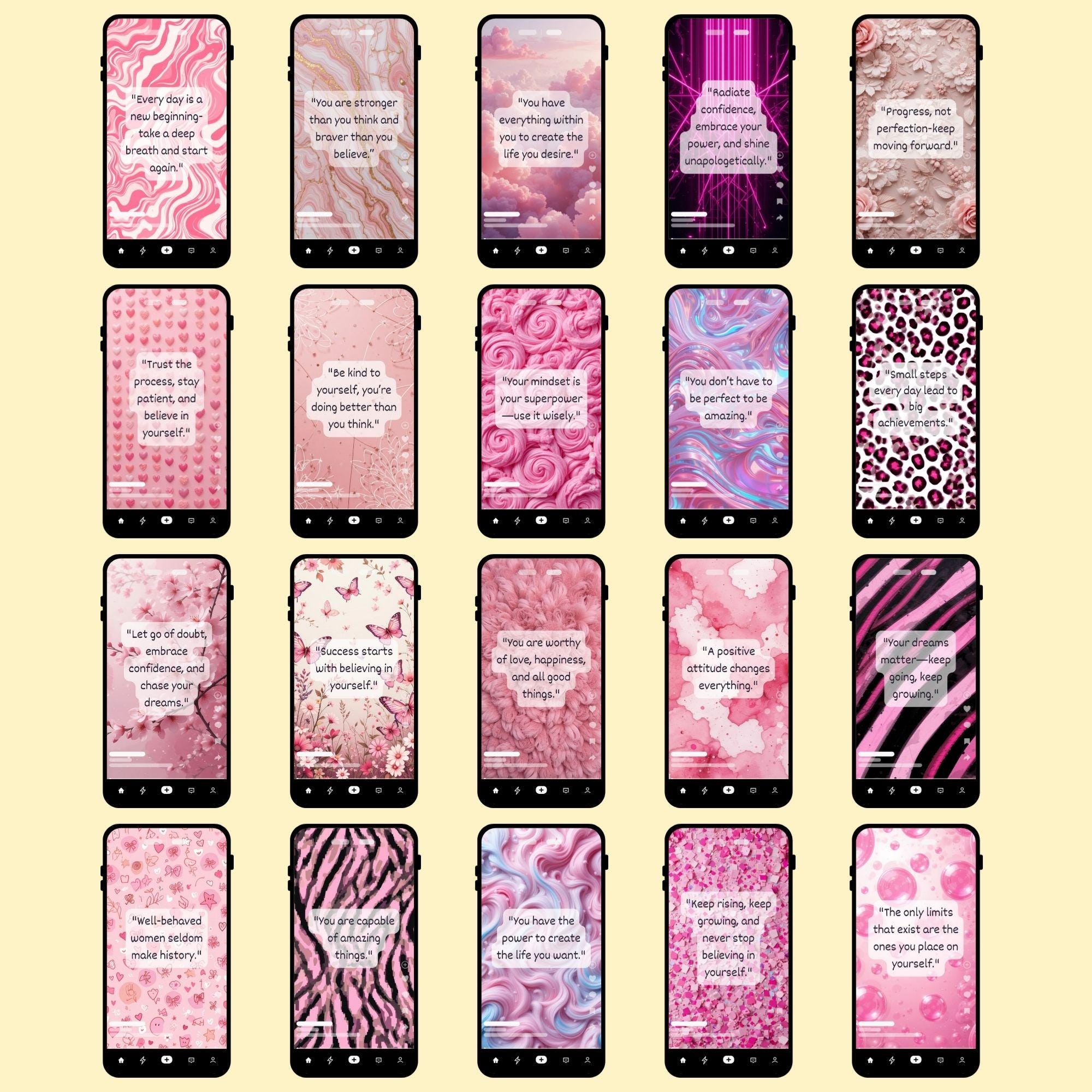 IPhone Aesthetic Pink Wallpaper, Pink iPhone Lockscreen, Bundle ...