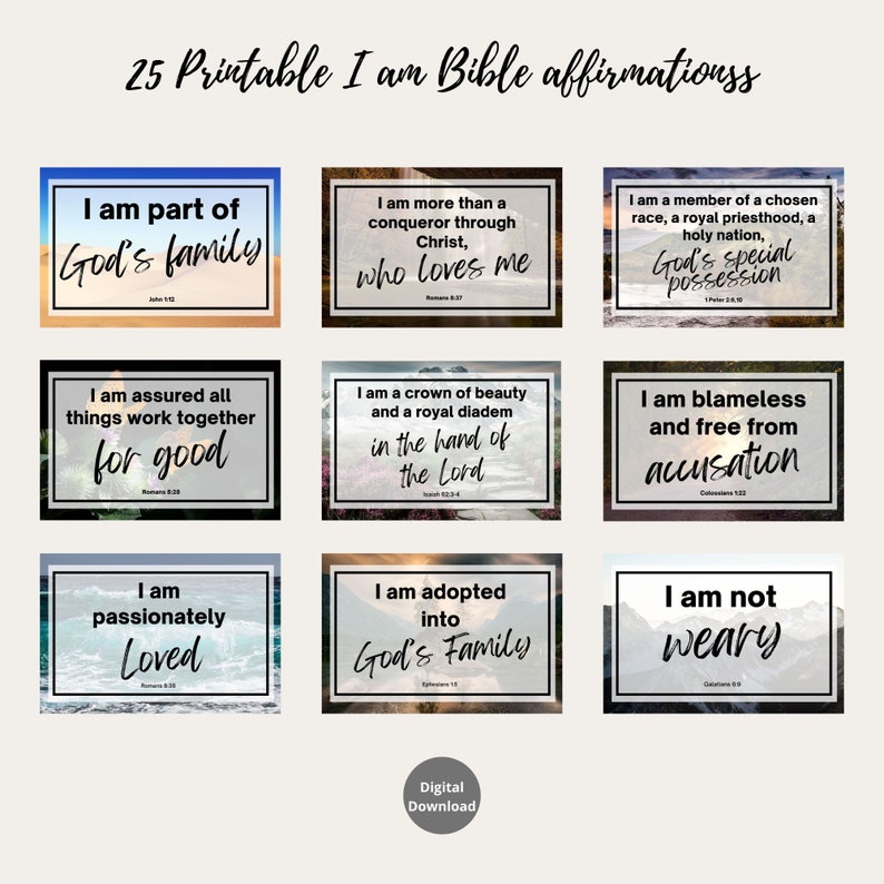200 Bible Verse Printable Cards Bookmarks Wall Art Tags - Etsy