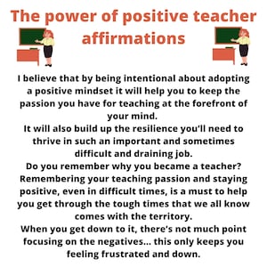 Affirmations for Teachers, Teacher Affirmation Cards, Teacher ...