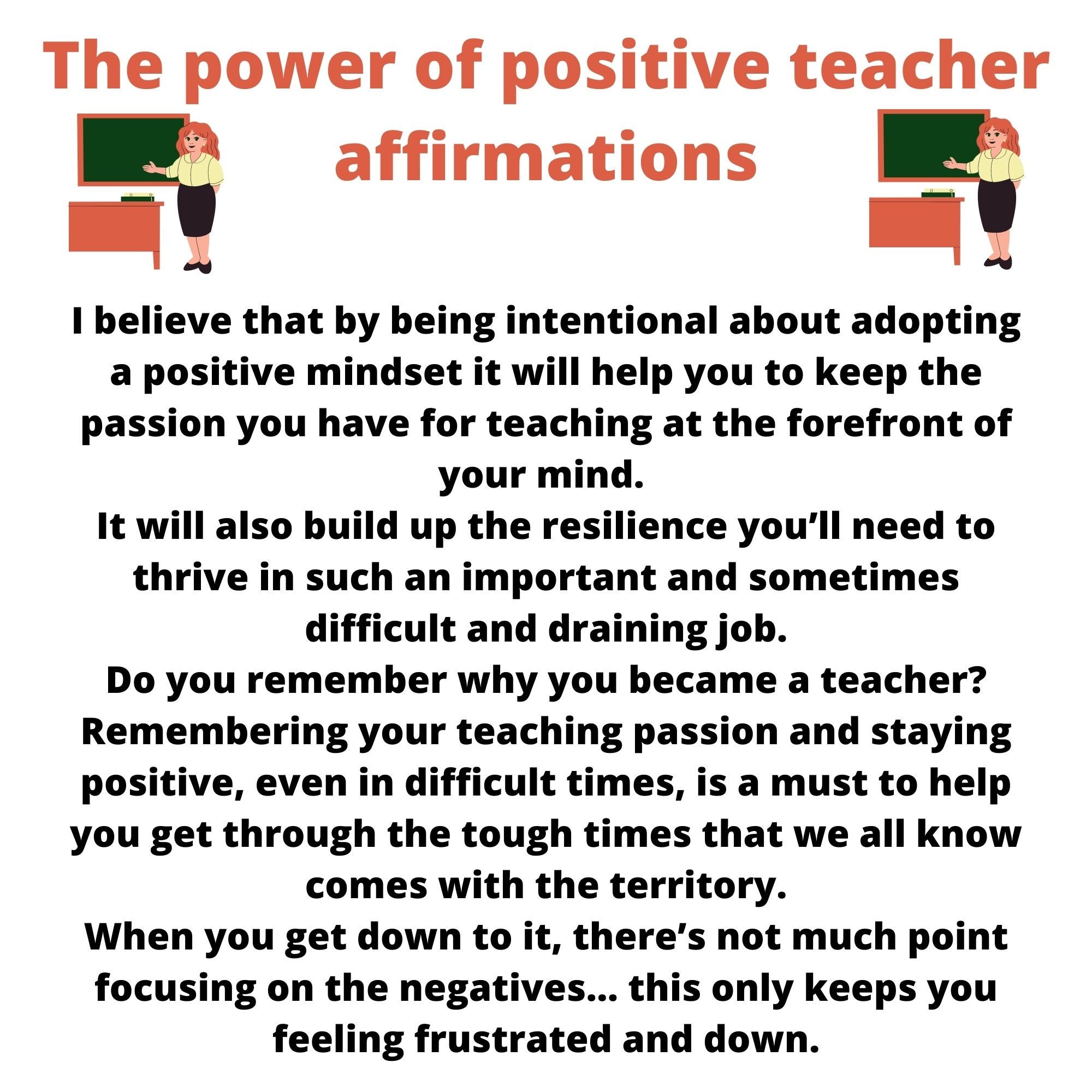 Affirmations for Teachers, Teacher Affirmation Cards, Teacher ...