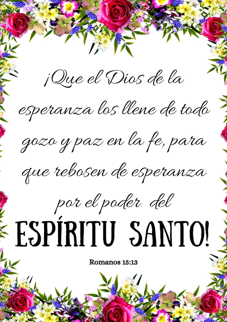 Spanish Bible Verse Wall Decor - Spanish Quotes Wall Art - Spanish ...