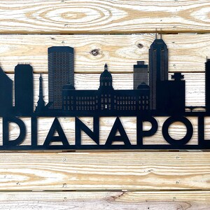 Indianapolis City Skyline Wood Sign, Indianapolis Sign, Indianapolis ...