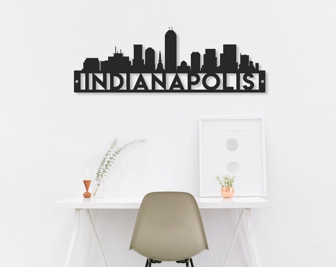 Indianapolis Skyline Sign, Indianapolis Wall Art, Indianapolis Sign - Etsy