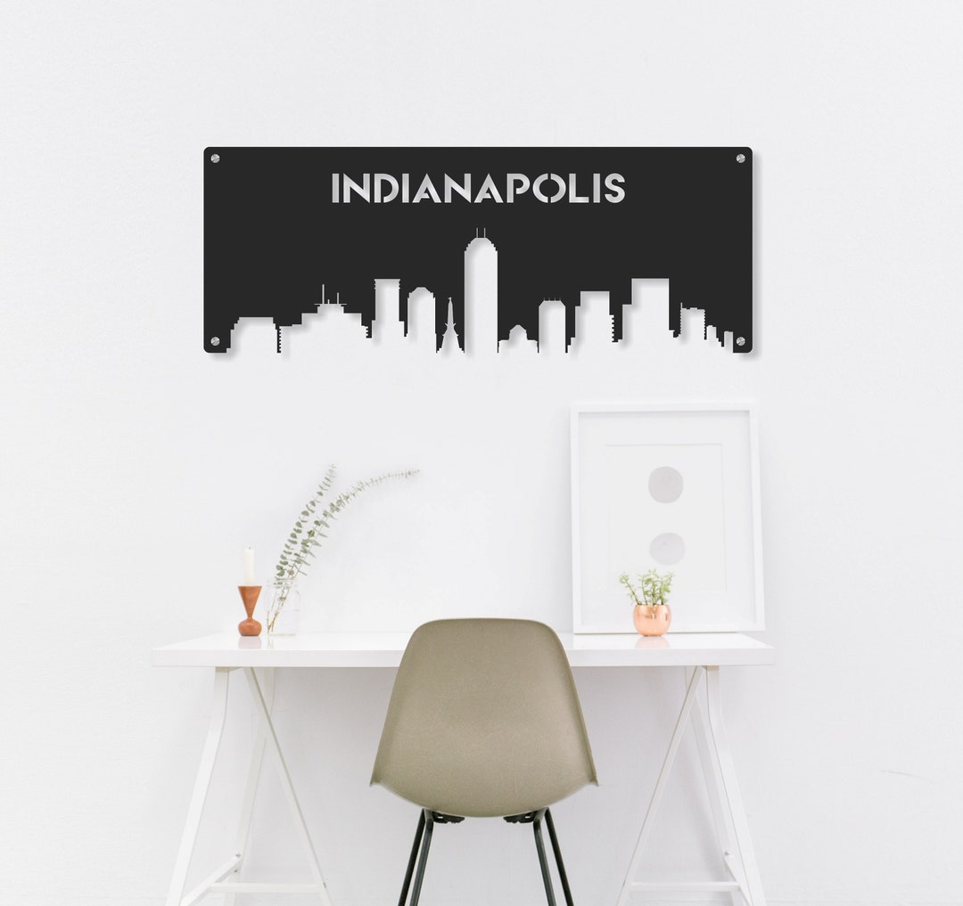 Indianapolis Skyline Sign, Indianapolis Skyline Sign, Indianapolis Wall ...