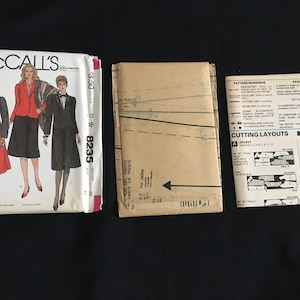 Mccalls 8235 1980s Vintage Sewing Pattern Sz 20 Bust 42 - Etsy