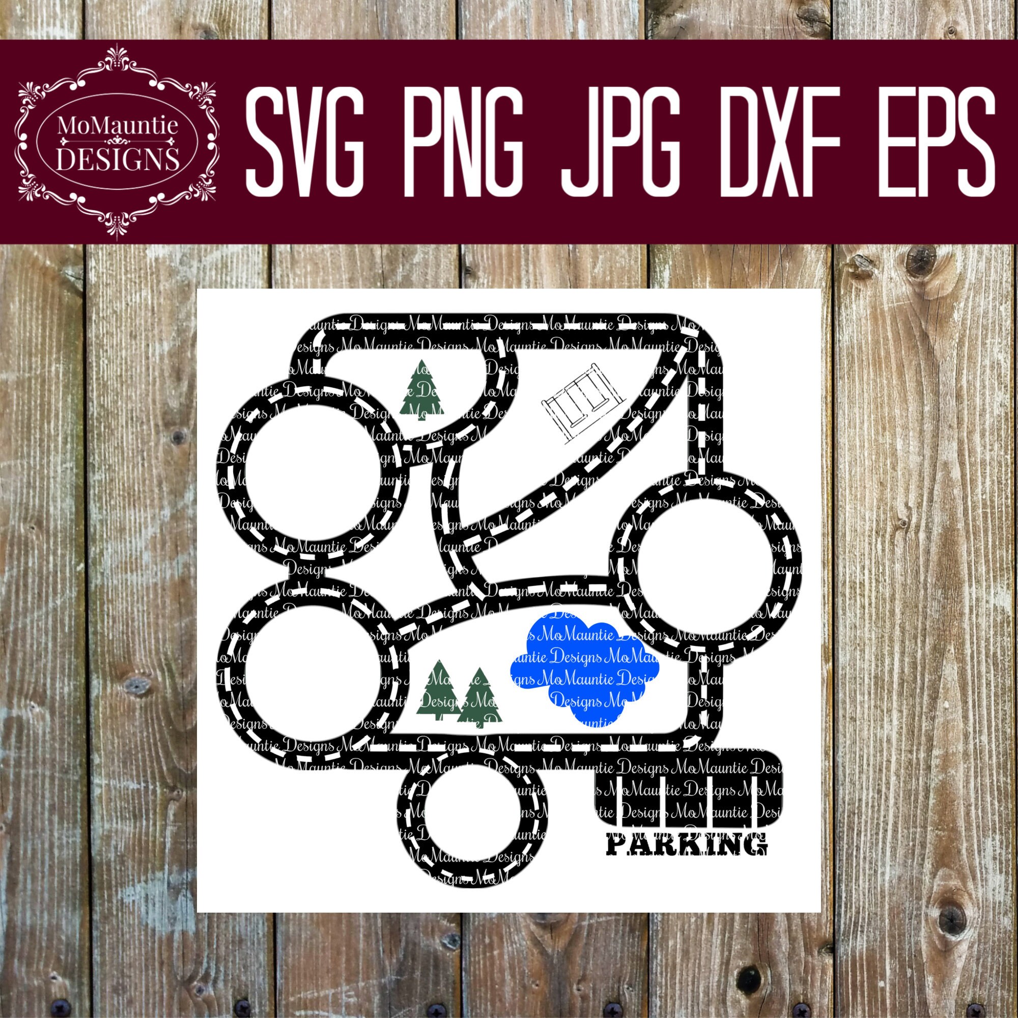 Car Track Cutting File - Svg - Png - Jpg - Dxf - Eps Personal or ...