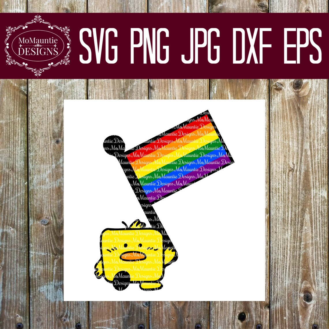 Duck With Pride Flag Cutting File Svg Png Jpg Dxf - Etsy