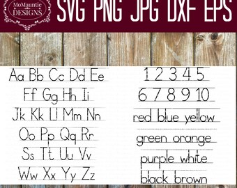 Alphabet Tracing Svg - Etsy