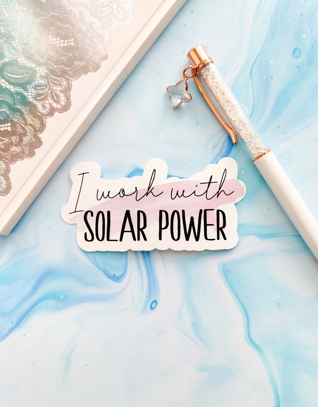 Solar Power Vinyl Sticker, Decorative Stickers, Planner Stickers ...