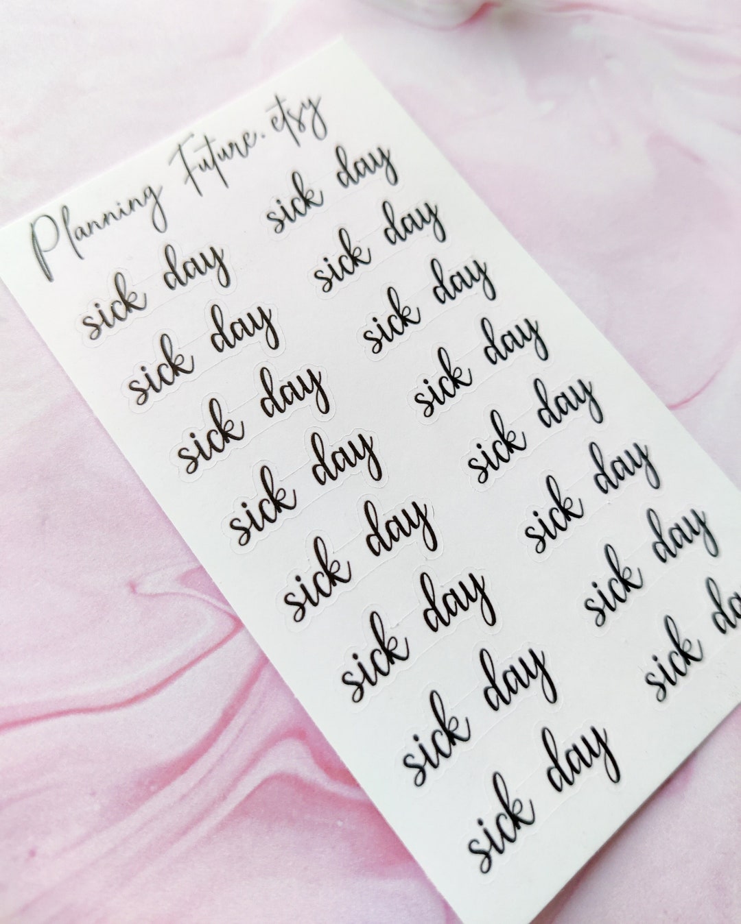 Sick Day Stickers, Text Stickers, Planner Stickers, Journaling Stickers ...