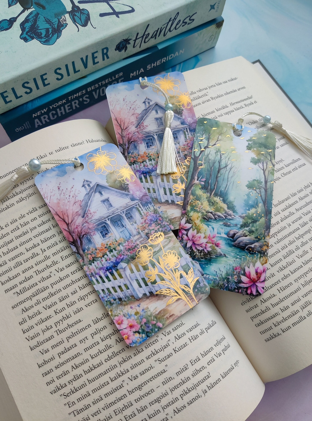 Small Town Era Foiled Bookmark, Laminated Gold Bookmark, Book Lover ...