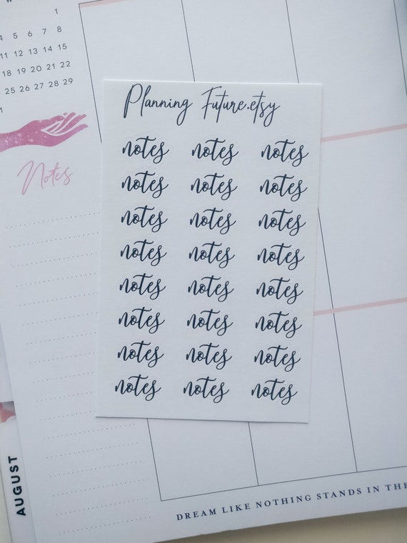 Script stickers Notes stickers Planner stickers Bullet Journal ...