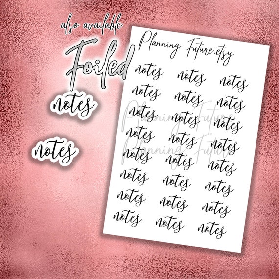 Script stickers Notes stickers Planner stickers Bullet Journal ...