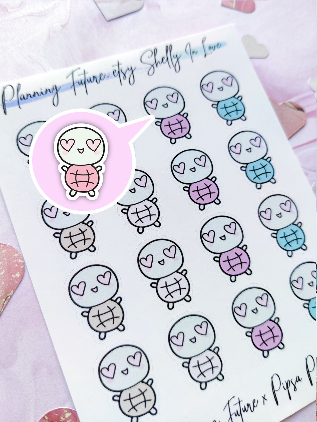 Shelly in Love Character Stickers, Decorative Stickers, Planner ...