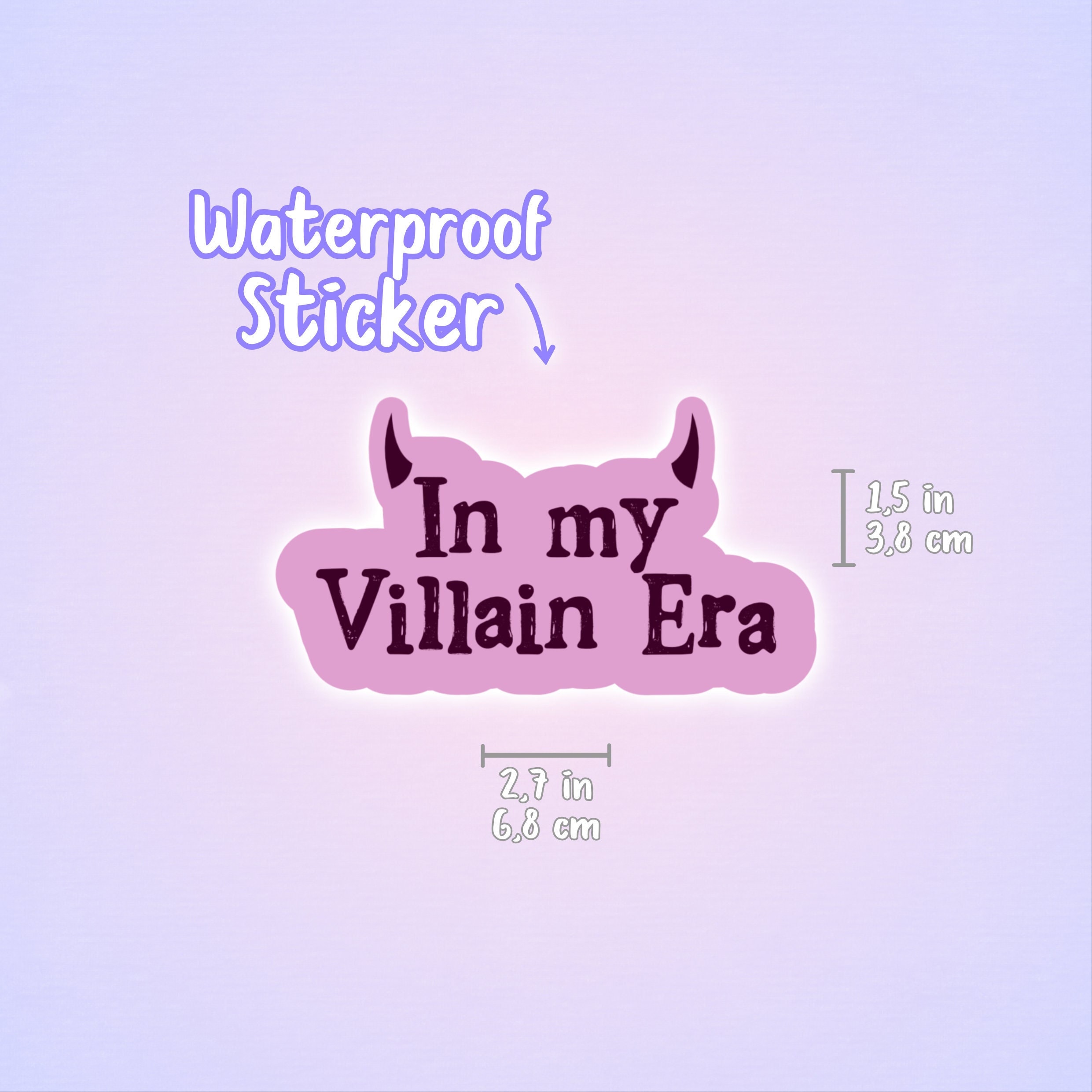 In My Villain Era Waterproof Vinyl Sticker, Decorative Stickers ...