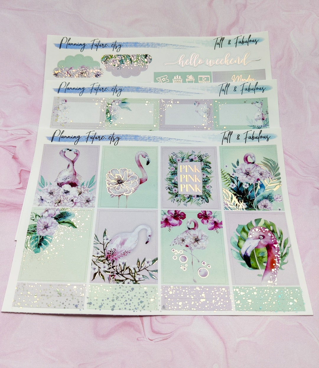 Tall and Fabulous Holographic | Foiled Sticker Kit | Planner Stickers ...